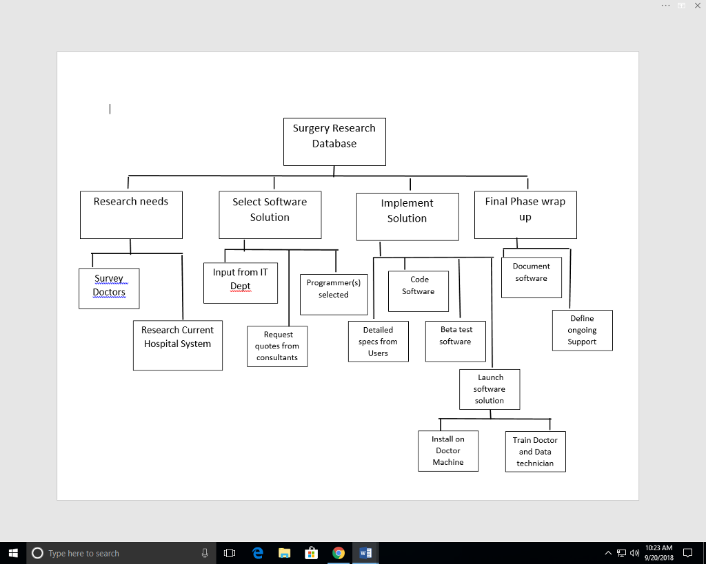 Solved Budget Assignment You are to use the Hospital WBS | Chegg.com