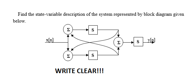 Solved Find the state-variable description of the system | Chegg.com