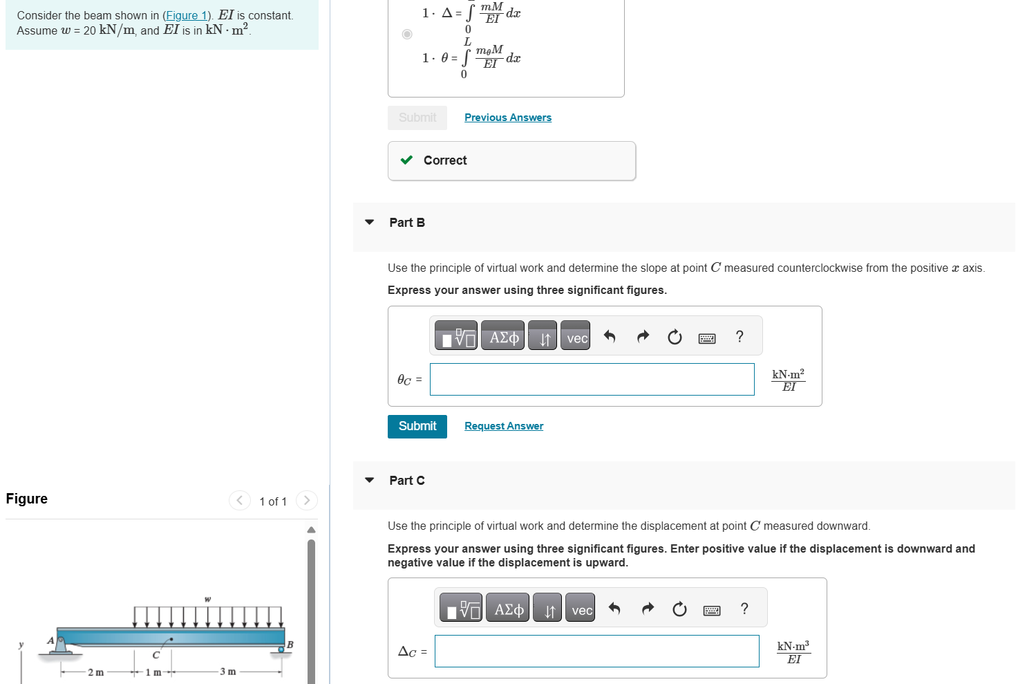 Solved Part BUse the principle of virtual work and determine | Chegg.com