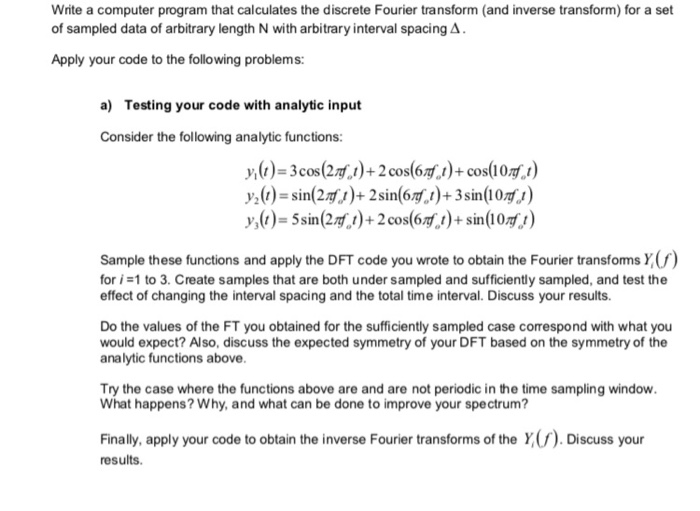 Solved Write a computer program that calculates the discrete | Chegg.com