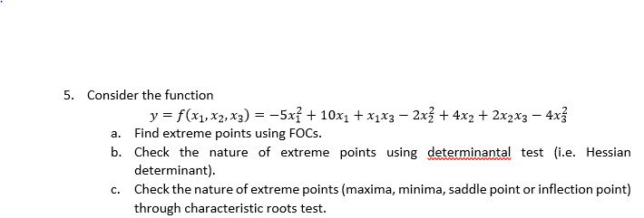 Solved 5. Consider the function | Chegg.com