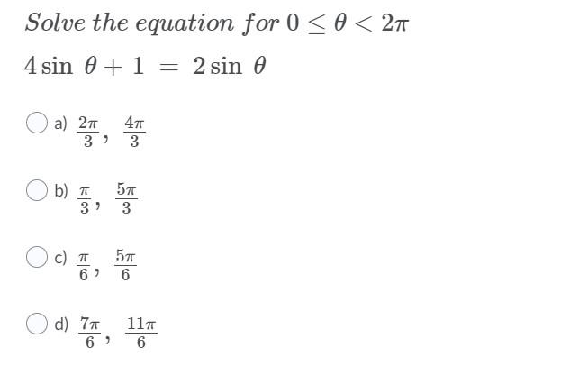 Solved Solve the equation for 0 | Chegg.com