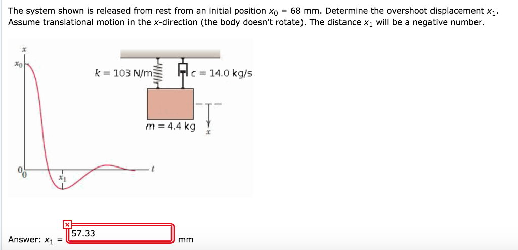 Solved The system shown is released from rest from an | Chegg.com
