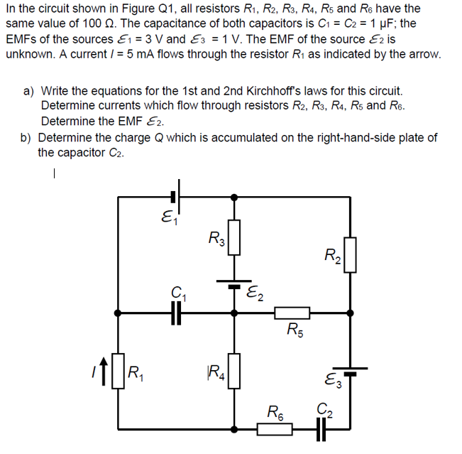 Solved In the circuit shown in Figure Q1, all resistors R1, | Chegg.com