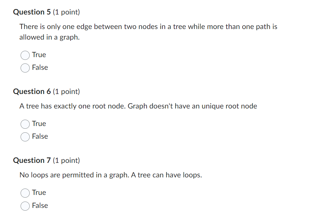 Solved There is only one edge between two nodes in a tree | Chegg.com