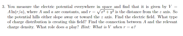 Solved 3. You measure the electric potential everywhere in | Chegg.com