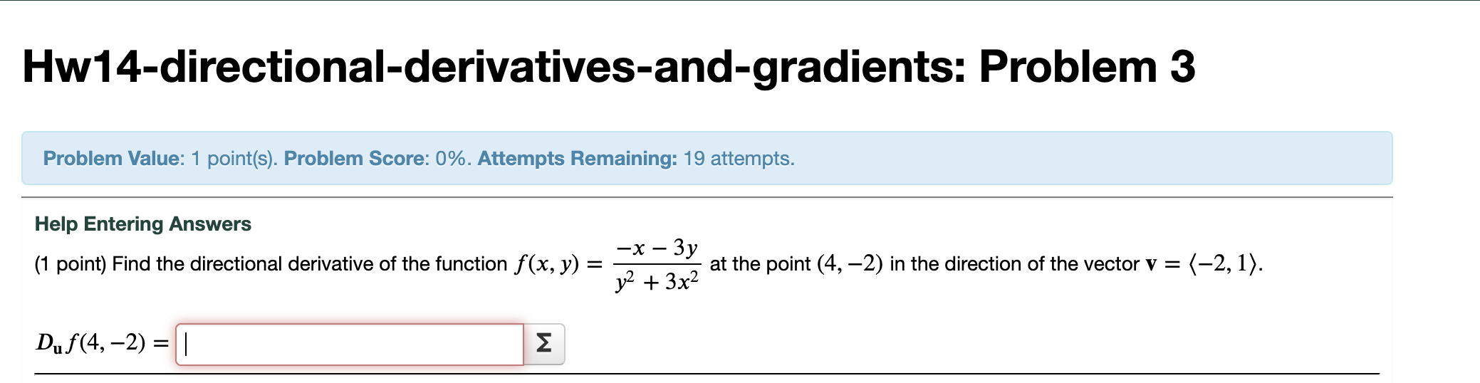 Solved Hw14-directional-derivatives-and-gradients: Problem 3 | Chegg.com