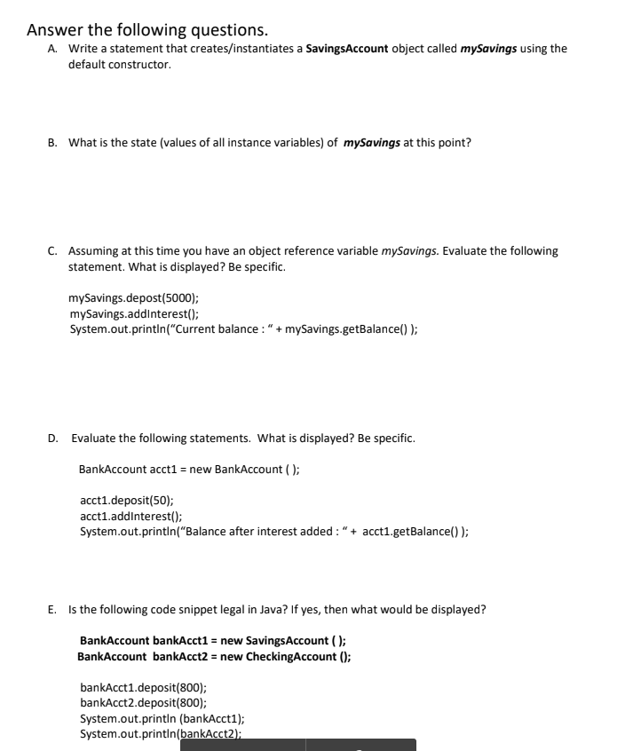 Solved CSC205 OO Programming and Data Structures Name: | Chegg.com