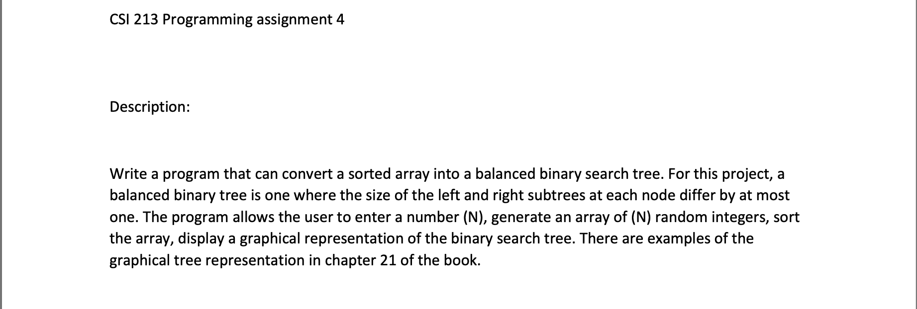 Solved Csi 213 Programming Assignment 4 Description Write A 0465