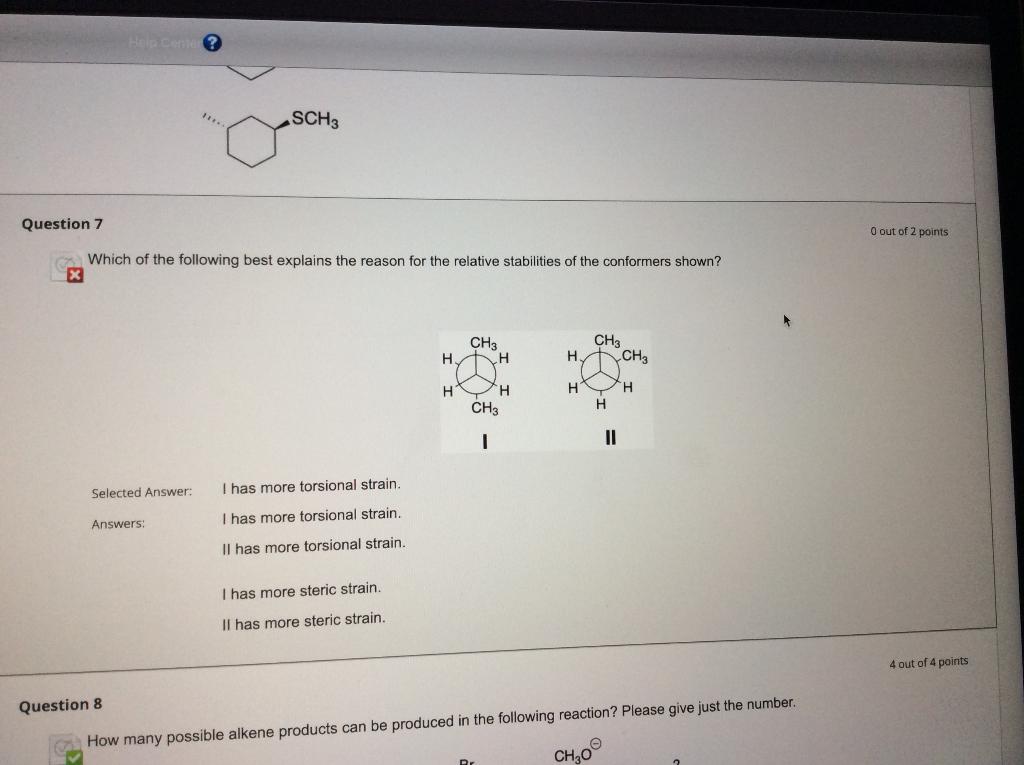 Solved Help? SCH3 Question 7 O out of 2 points Which of the | Chegg.com