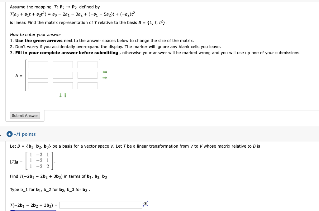 Solved Assume the mapping T: P2 → P2 defined by Tao + ait + | Chegg.com