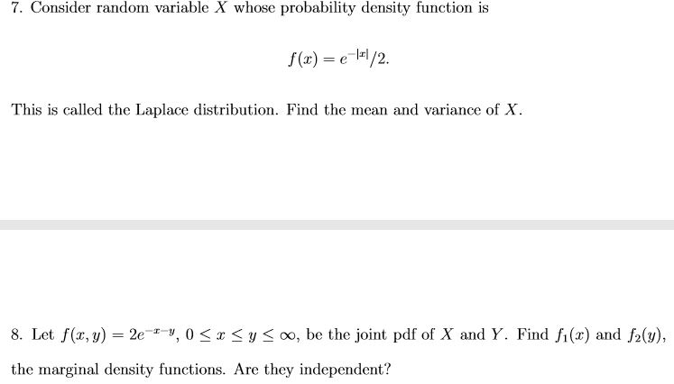 Solved 7. Consider random variable X whose probability | Chegg.com