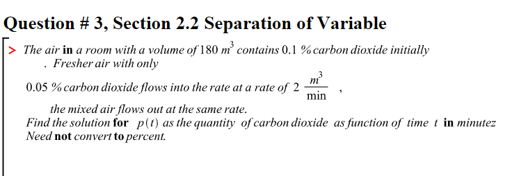 Solved Question \# 3, Section 2.2 Separation of Variable The | Chegg.com
