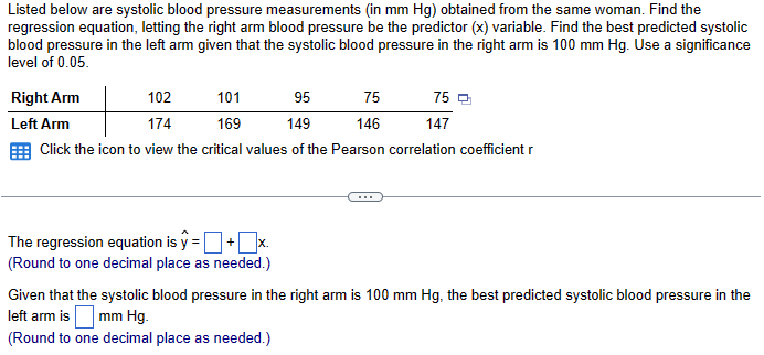 Solved Listed below are systolic blood pressure measurements | Chegg.com