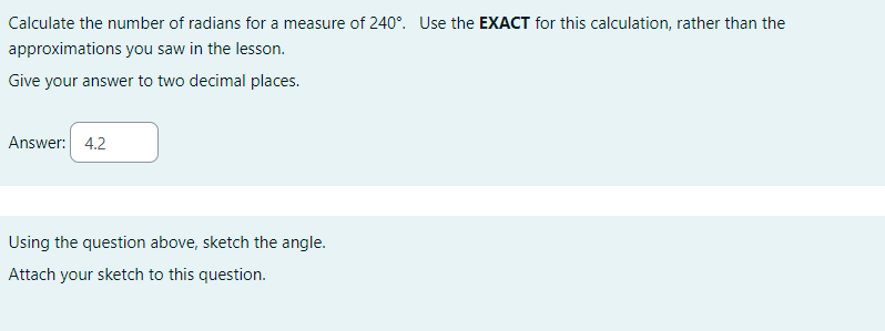 Solved Calculate the number of radians for a measure of | Chegg.com