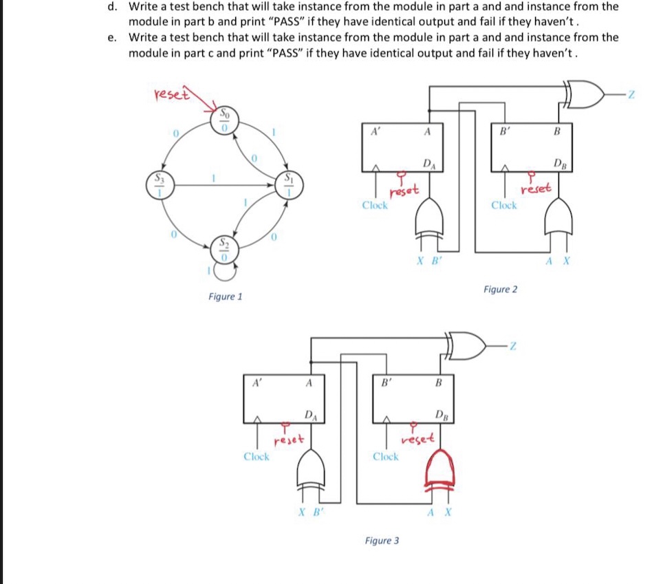 Solved d. Write a test bench that will take instance from | Chegg.com