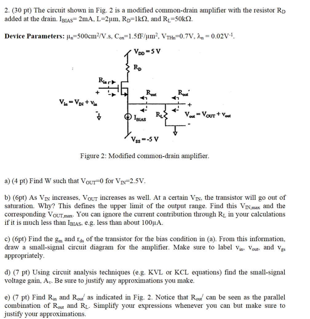 Solved (30pt) ﻿The circuit shown in Fig. 2 ﻿is a modified | Chegg.com