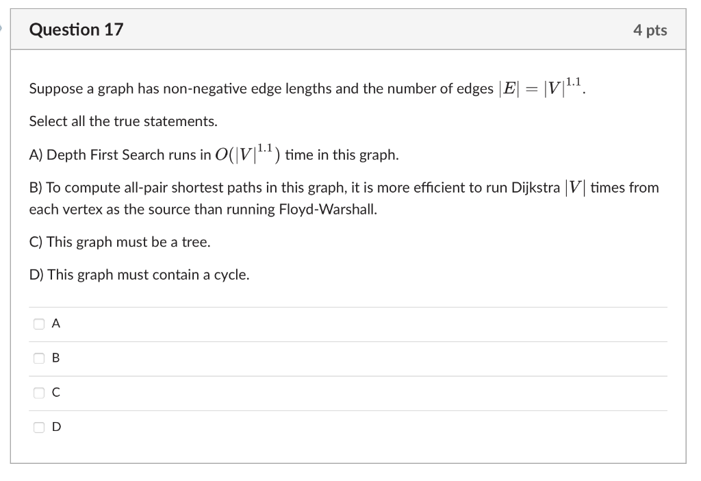 Solved Suppose a graph has non-negative edge lengths and the | Chegg.com