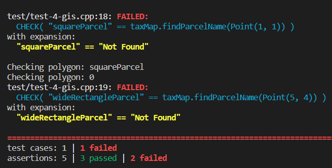 Solved C++ I believe my GIS findParcelName function is not | Chegg.com