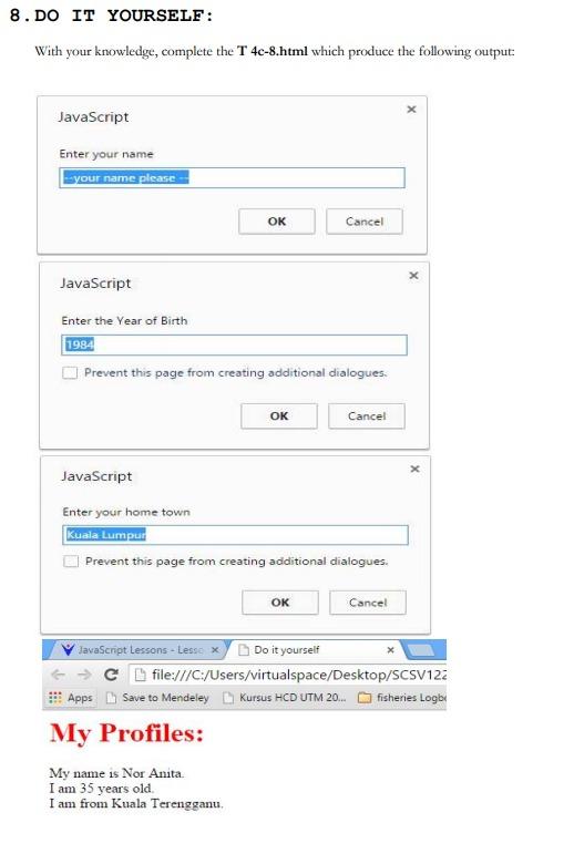 Solved 8. DO IT YOURSELF: With your knowledge, complete the | Chegg.com
