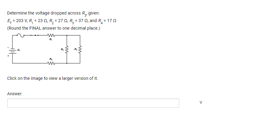 Solved Determine the voltage dropped across R3, | Chegg.com