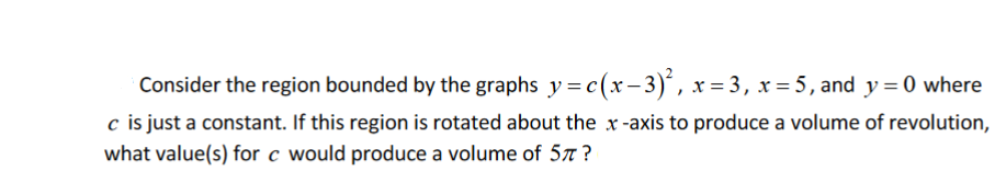 Solved Consider the region bounded by the graphs | Chegg.com