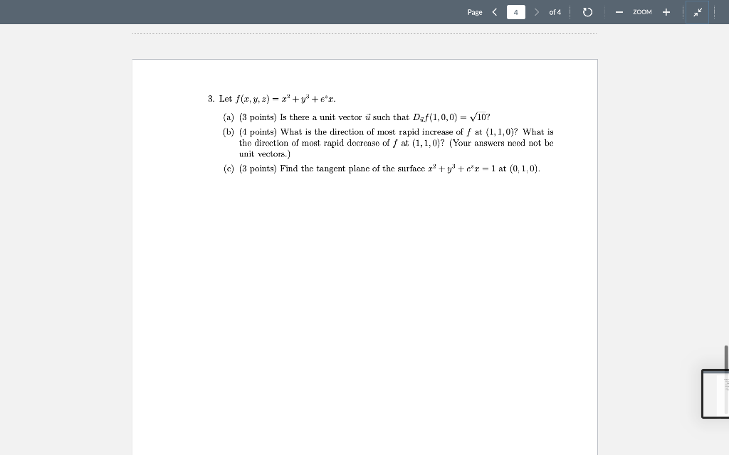 Solved 3. Let f(x,y,z)=x2+y3+ϵ2x. (a) (3 points) Is there a | Chegg.com