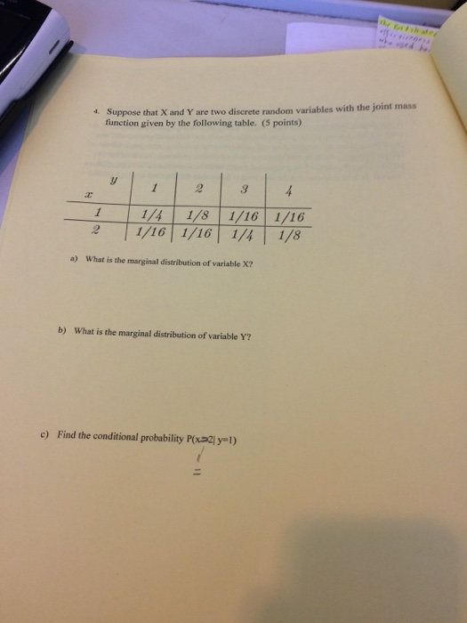 Solved Suppose that x and Y are two discrete random | Chegg.com