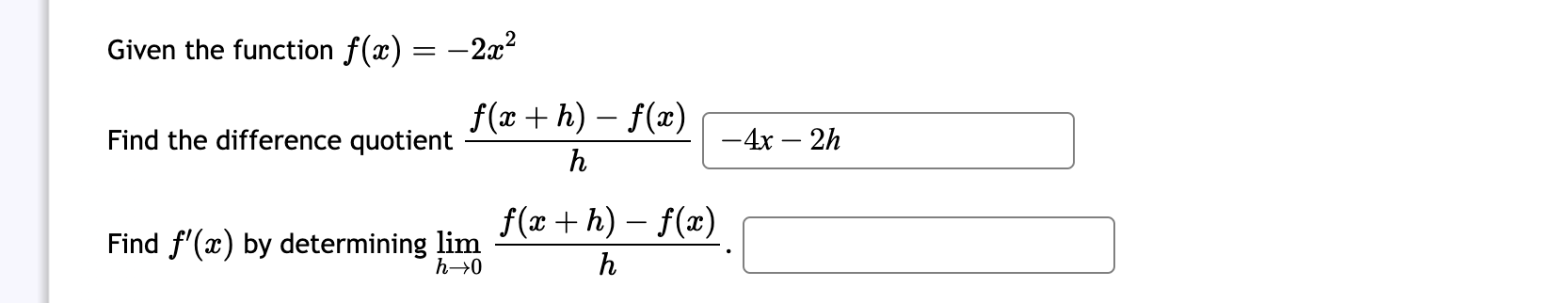 Solved Given The Function F X 2x2 graph The Function