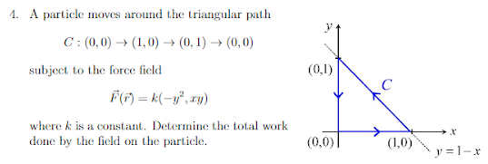 Solved 4. A particle moves around the triangular path | Chegg.com