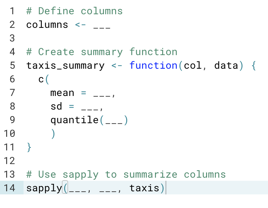 Solved Summarizing data 11 Now that you've seen the function | Chegg.com