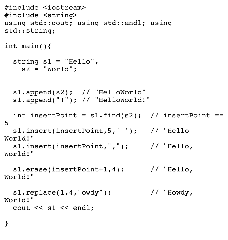 Solved Strings, File I/O You are free to use a single or | Chegg.com