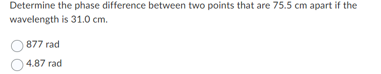 Solved Determine the phase difference between two points | Chegg.com