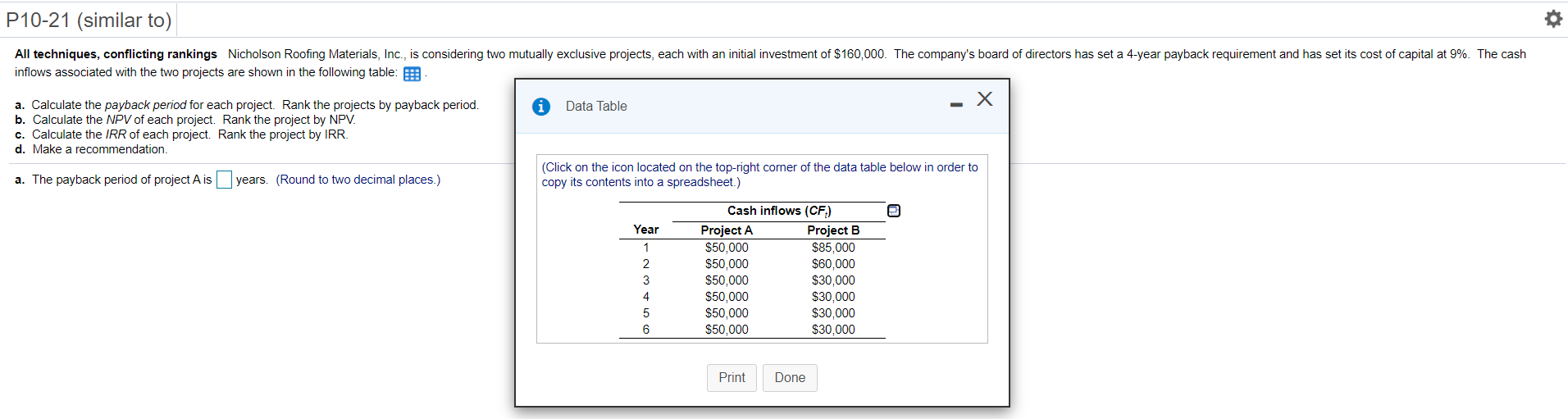 Solved P10-21 (similar to) All techniques, conflicting | Chegg.com Solved P10-21 (similar to) All techniques, conflicting | Chegg.com