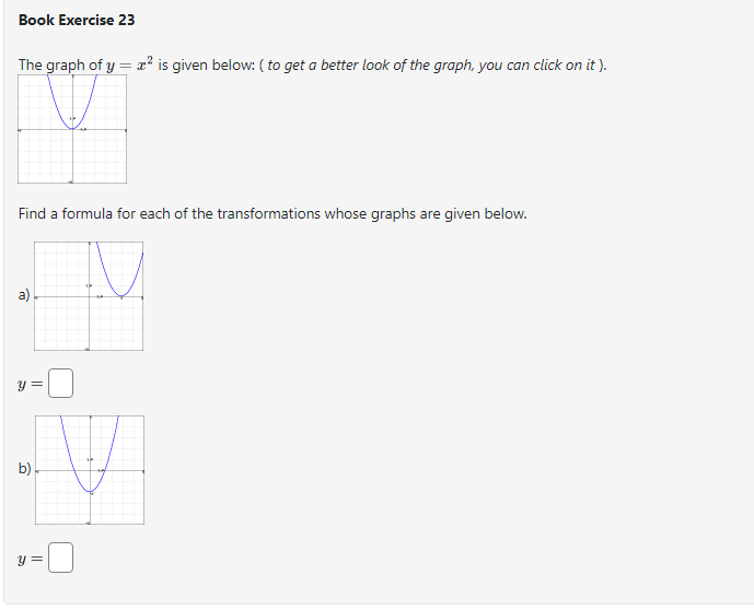 Solved Book Exercise 23The aranh of u=x2 ﻿is given below: ( | Chegg.com