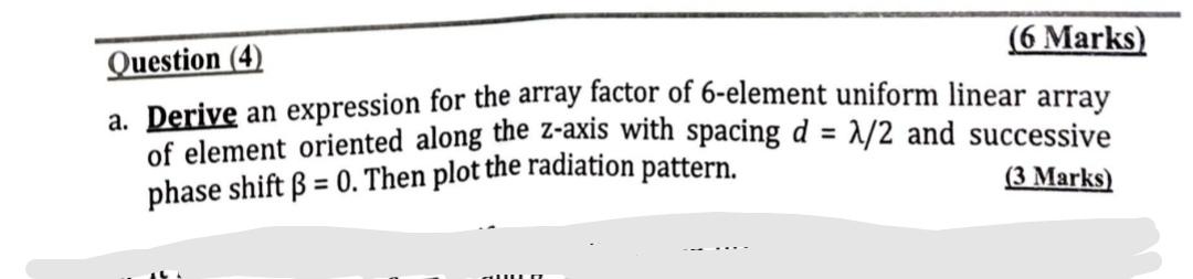 Solved Question (4) (6 Marks) a. Derive an expression for | Chegg.com