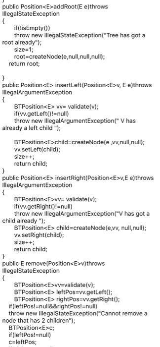 Java Use the LinkedBinaryTree | Chegg.com