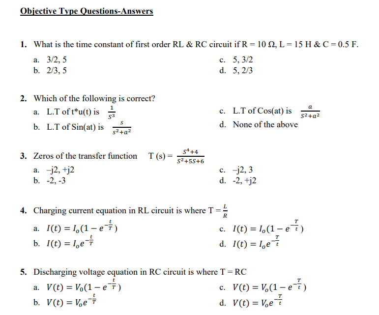 Solved Objective Type Questions-AnswersWhat is ﻿the time | Chegg.com