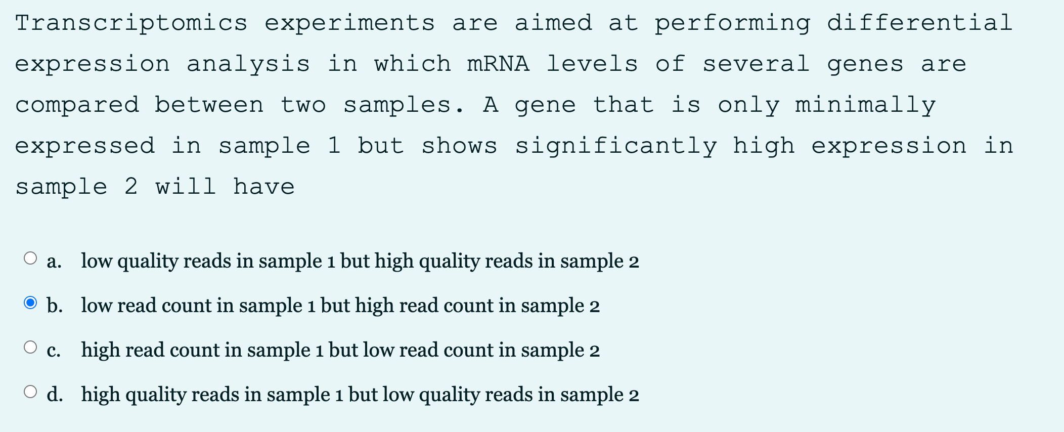 Solved Transcriptomics experiments are aimed at performing | Chegg.com