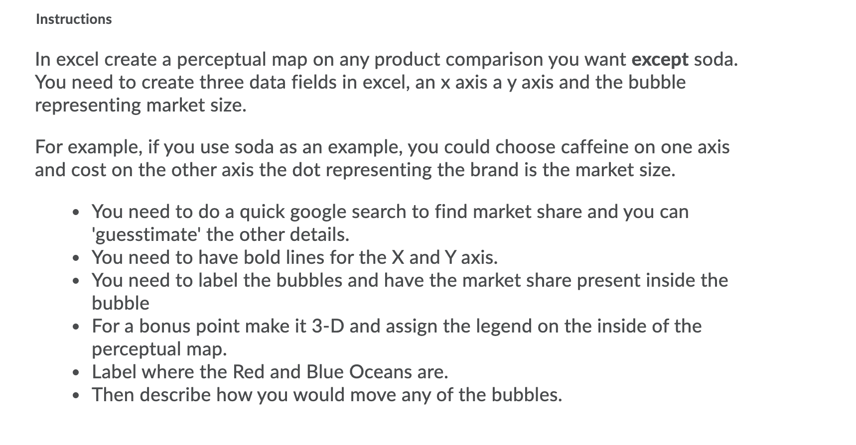 Solved Instructions In Excel Create A Perceptual Map On Any Chegg