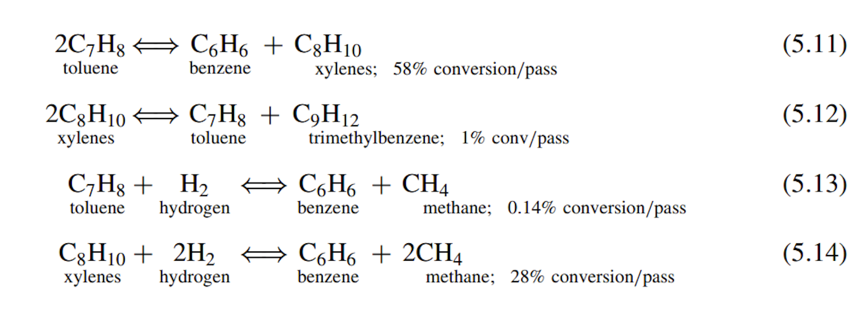 The process for making benzene is described below | Chegg.com