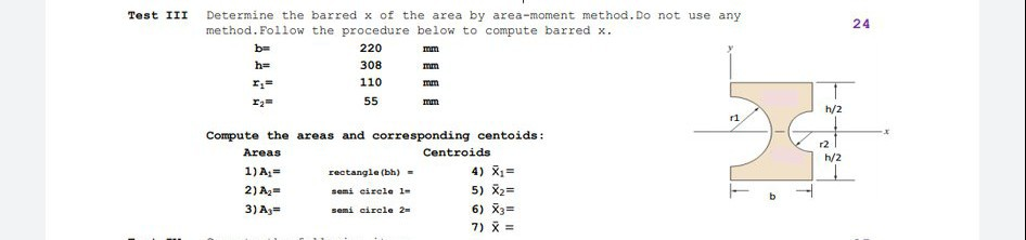Solved Test III Test 111 Deter 2 Determine the barred x of | Chegg.com