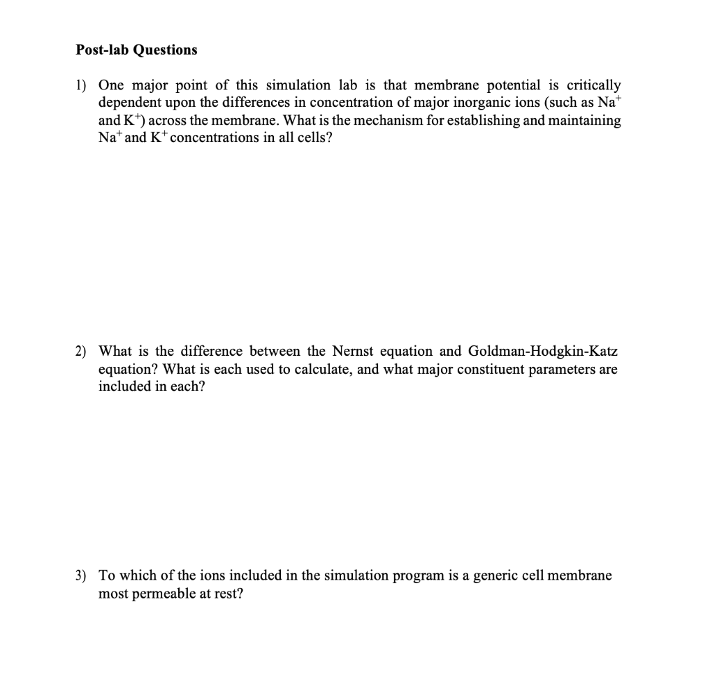 Solved Instructions - Goldman equation simulator 7) Now | Chegg.com