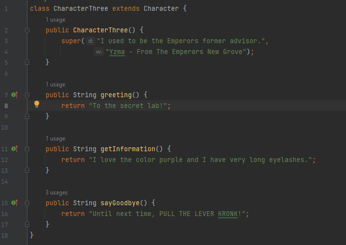 Solved 1 Usage 4 Implementations Interface Ispeak { 1 Usage