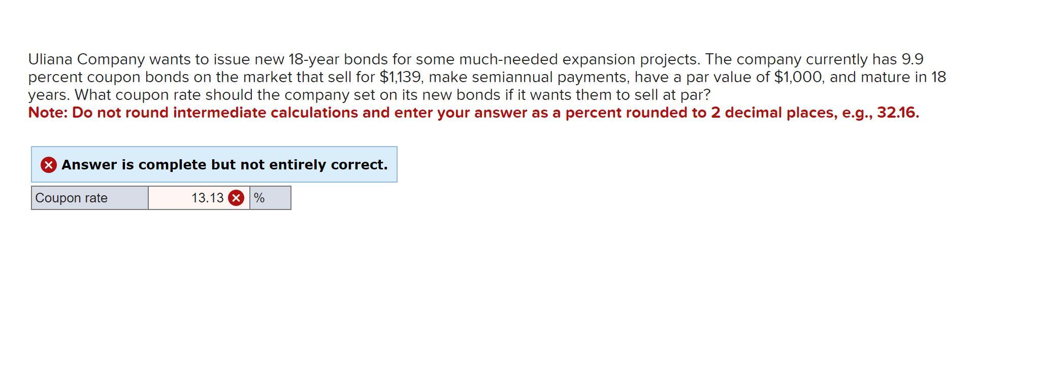 Solved Uliana Company wants to issue new 18-year bonds for | Chegg.com