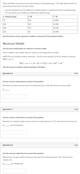 Solved Question 6, 7, ﻿& 8 | Chegg.com