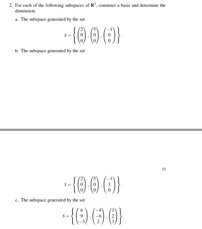 Solved 2. For each of the following subspaces of R3, | Chegg.com