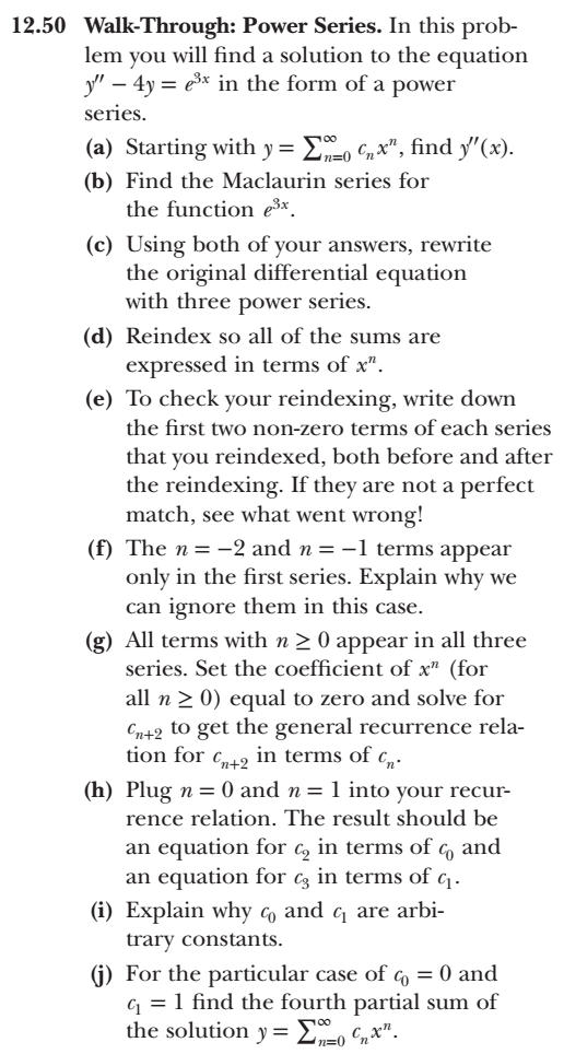 Solved 12.50 Walk-Through: Power Series. In this prob- lem | Chegg.com
