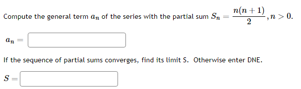 Solved Compute the general term an ﻿of the series with the | Chegg.com