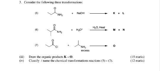 Solved 3. Consider the following three transformations: NH2 | Chegg.com